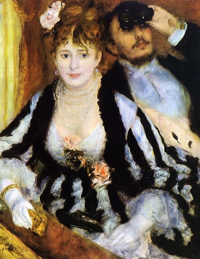 The Theater Box Painting by Pierre-Auguste Renoir - Pixels