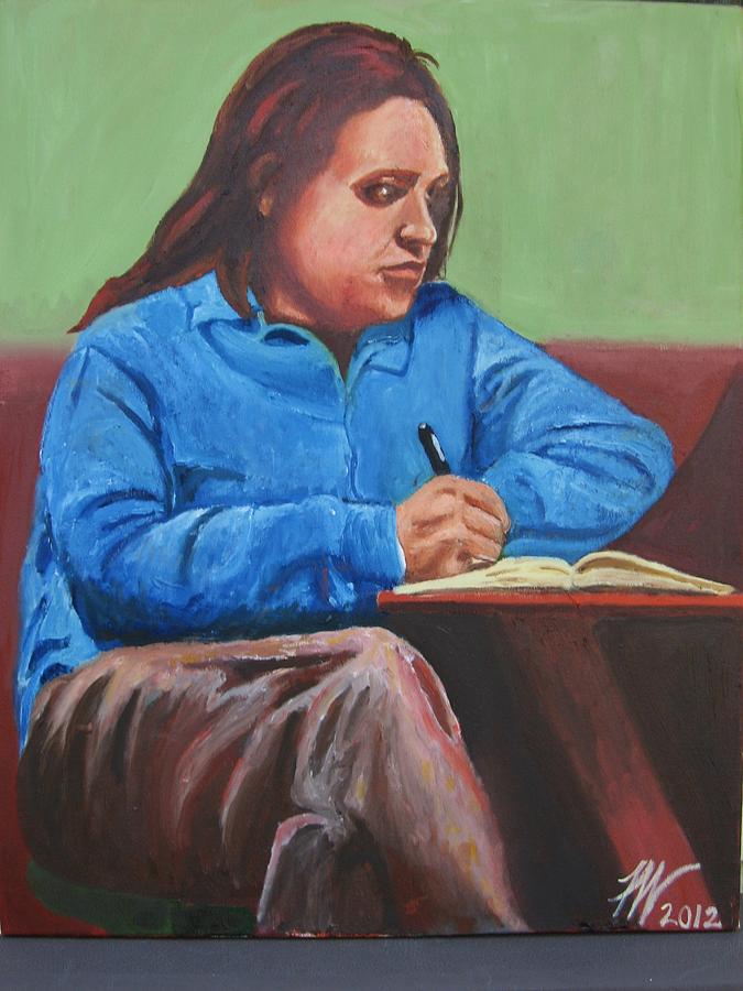 The Writer Painting by Jerry Wichinsky - Fine Art America