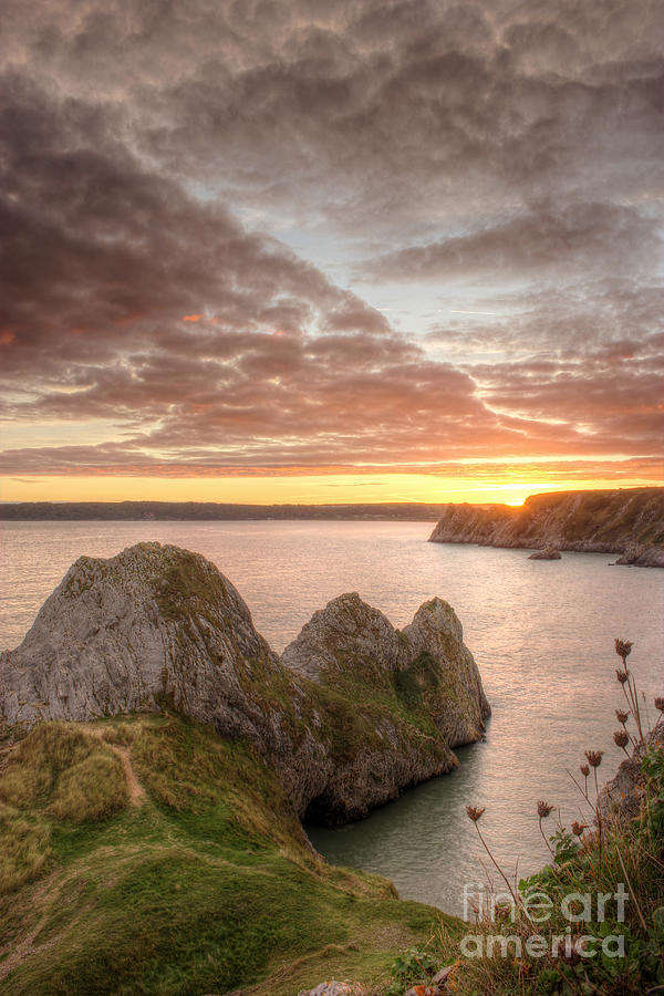 Three Cliffs Portrait Photograph by Dan Davidson - Fine Art America