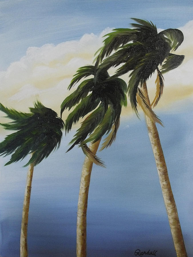 Three Palms Painting by Randall Brewer - Fine Art America