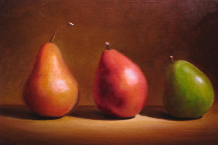 Three Pears Painting by Sean Taber - Fine Art America