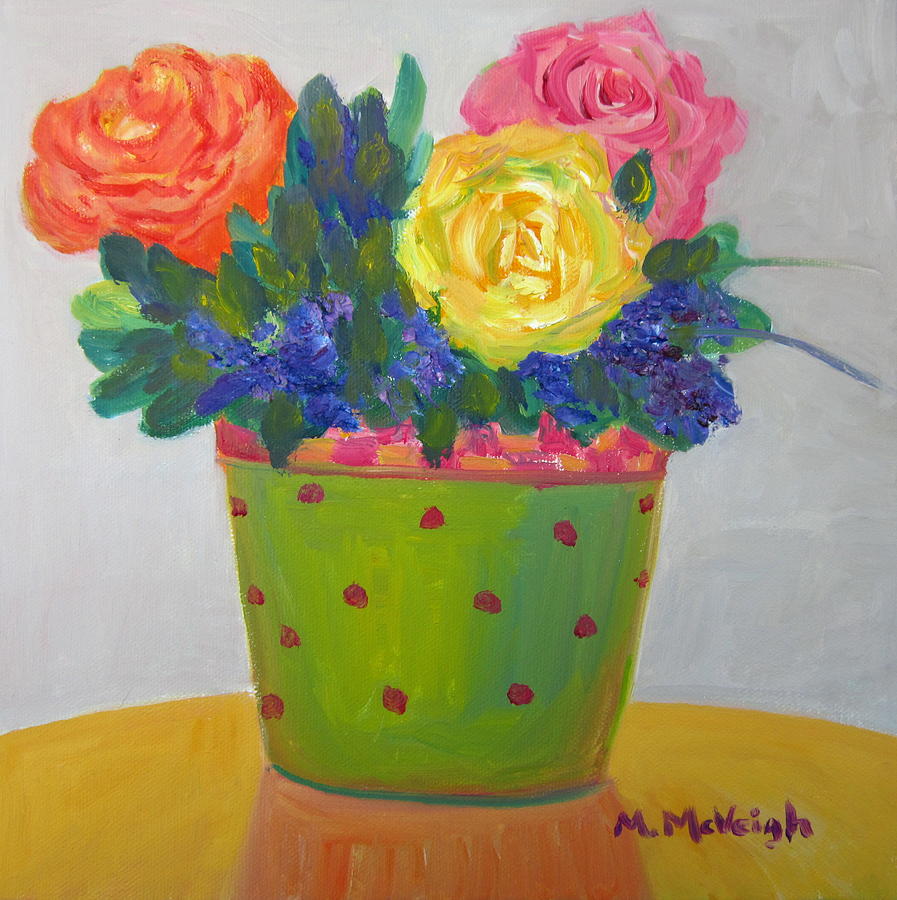 Three Roses Painting by Marita McVeigh - Fine Art America