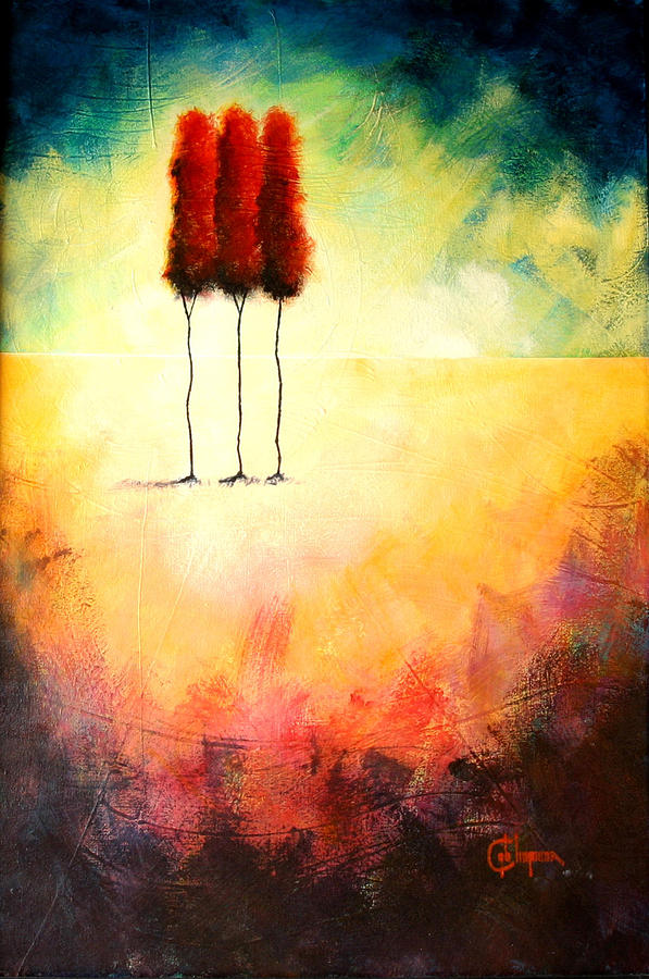 Three Trees Painting by Greg Chapman - Fine Art America