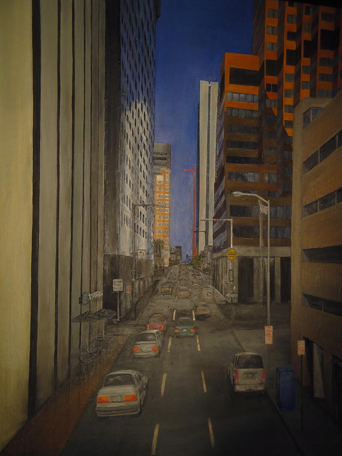 Through the Buildings Painting by Devan Cooper - Fine Art America