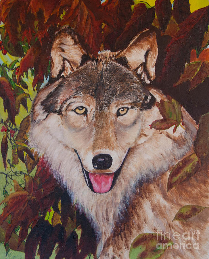 Timber wolf Painting by John Tukey - Fine Art America