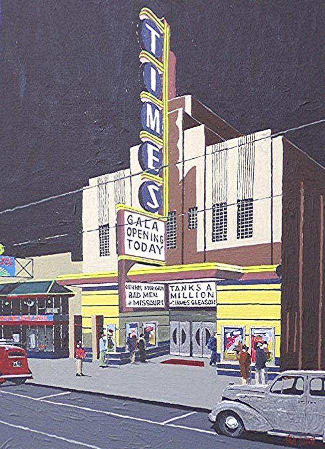 Times Theatre Painting by Paul Guyer