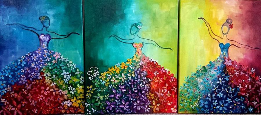 Tiny Dancers Painting by Sara A - Fine Art America