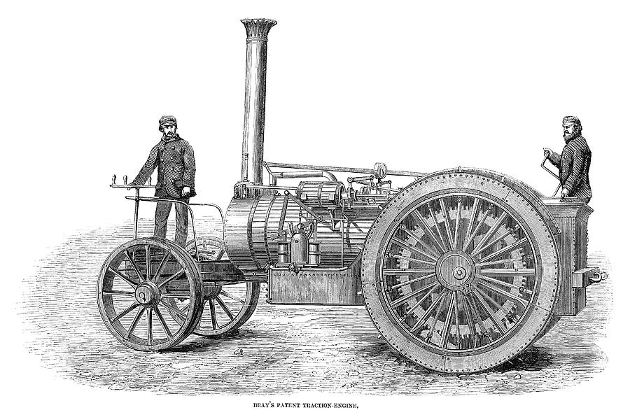 Traction Engine, 1858 Painting by Granger - Fine Art America