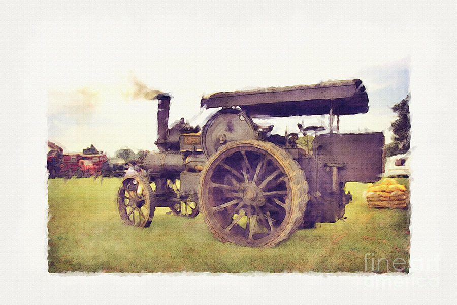 Traction Engine Digital Art by Roger Lighterness - Pixels