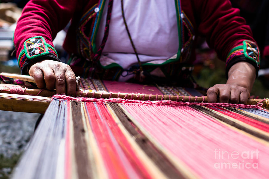Traditional hand weaving in the Andes Mountains Photograph by Mariusz ...