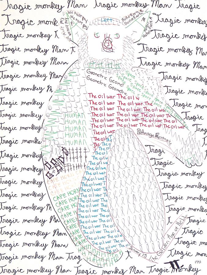 Tragic Monkey Painting by Troy Thomas - Fine Art America