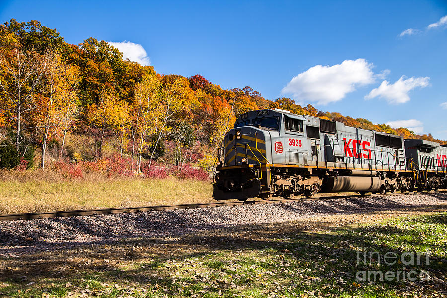 Train Chugging Through Fall Photograph by Terri Morris - Fine Art America