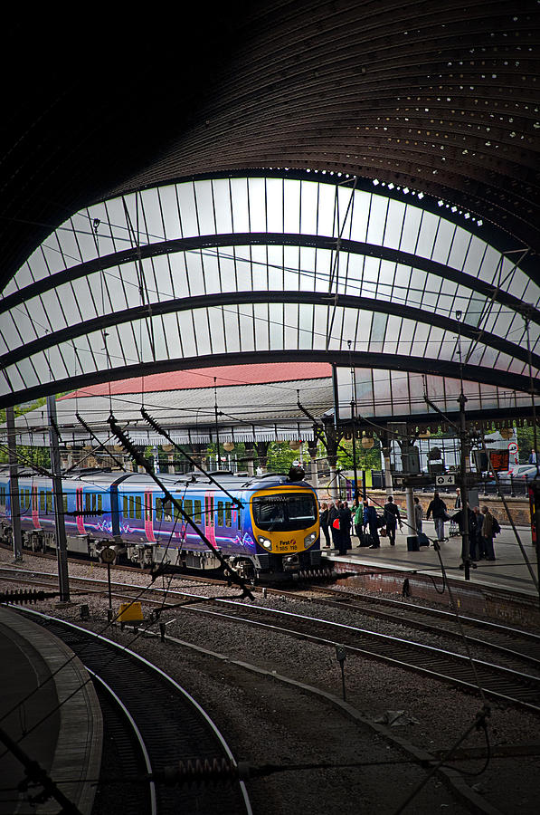 Train Pulling In Photograph by Geoff Evans - Fine Art America