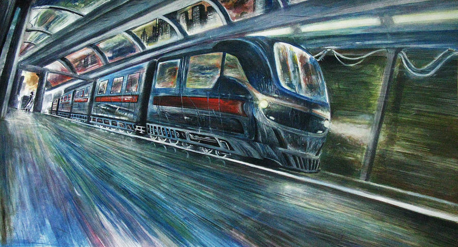 Train Station Painting by Daniel M - Fine Art America