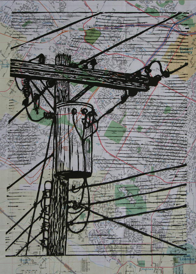 Transformer on Map Drawing by William Cauthern - Fine Art America