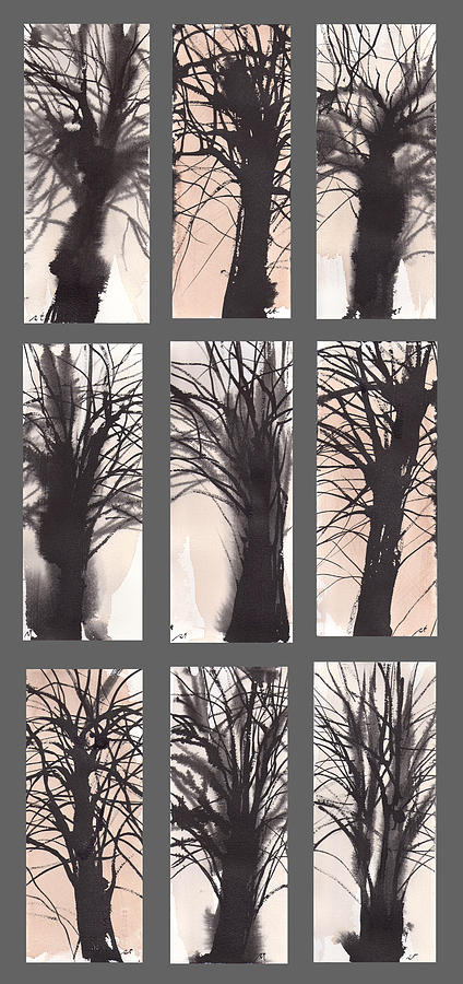 Tree grid Painting by Sumiyo Toribe - Fine Art America