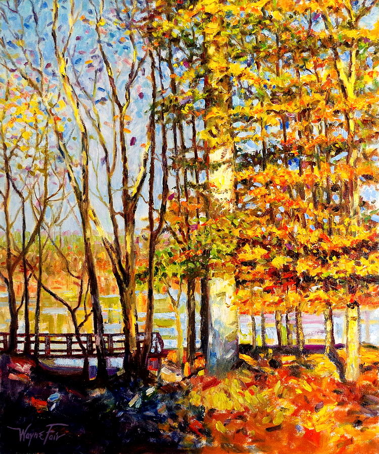 Tree On Fire Painting by Wayne Fair | Fine Art America