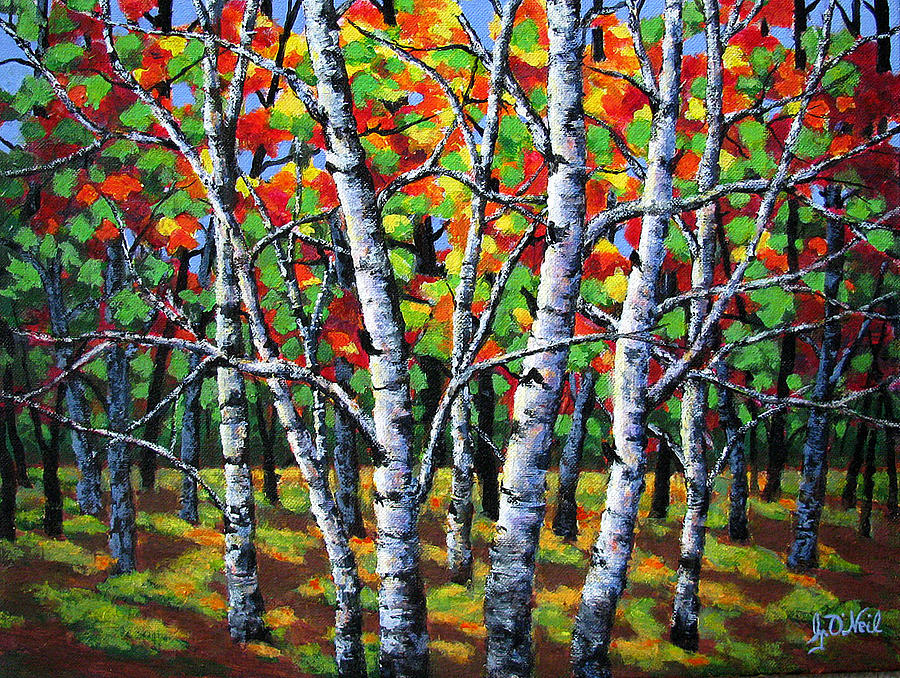 Tree Pattern Painting by Gloria O'Neil - Fine Art America
