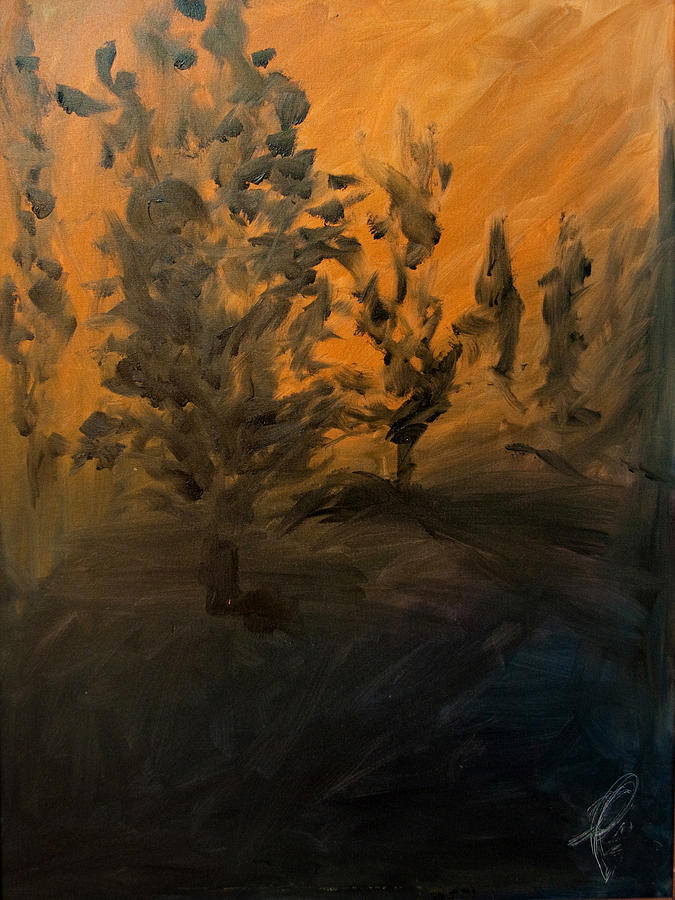 Trees Painting by Andrew Thomas - Fine Art America