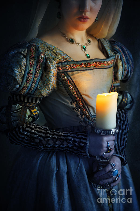 Tudor Renaissance Woman Holding A Candle Photograph By Lee Avison
