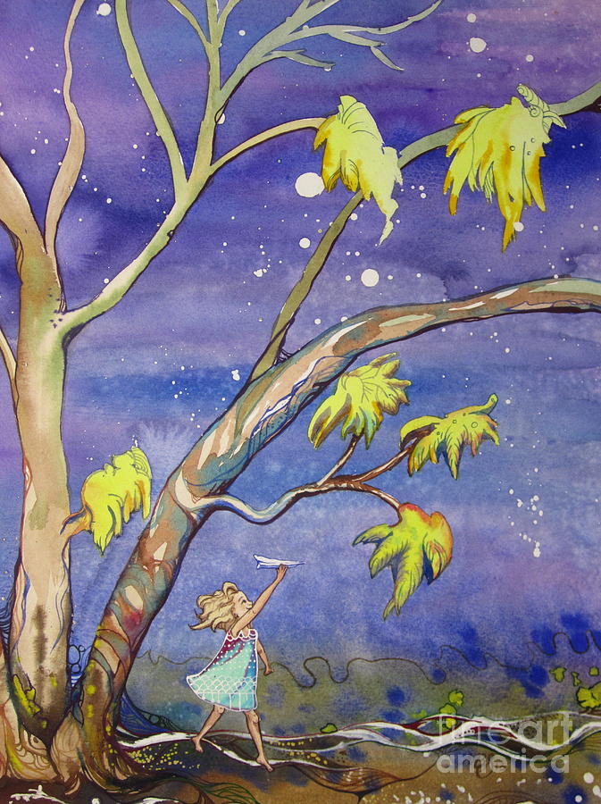 Twilight Tree Painting by Maya Murano - Fine Art America