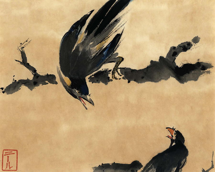 Two Crows Painting by Neil Walker - Fine Art America