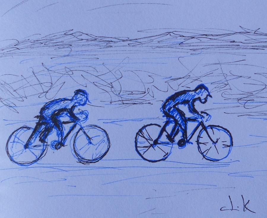 Two Cycles Drawing by David Keenan - Pixels