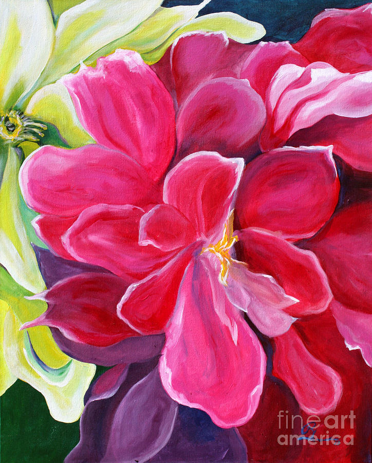 Two Flowers Painting by Robert Schippnick - Fine Art America
