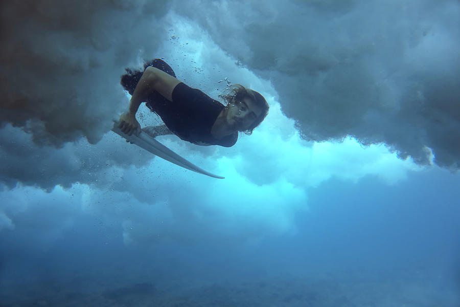 Underwater View Of Male Surfer Looking Photograph by Konstantin Trubavin - Fine Art America