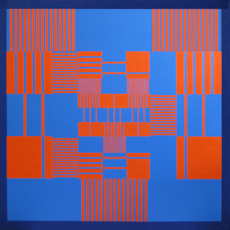 Unit Cell Variation 3 Painting by Wesley Barrett - Fine Art America