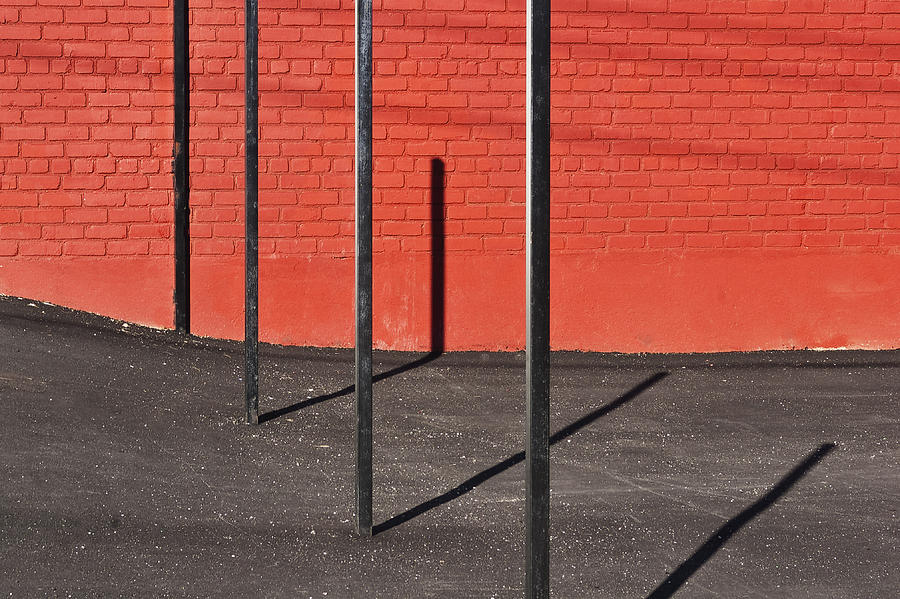 Vertical Posts and Shadows Photograph by Robert Englebright - Pixels