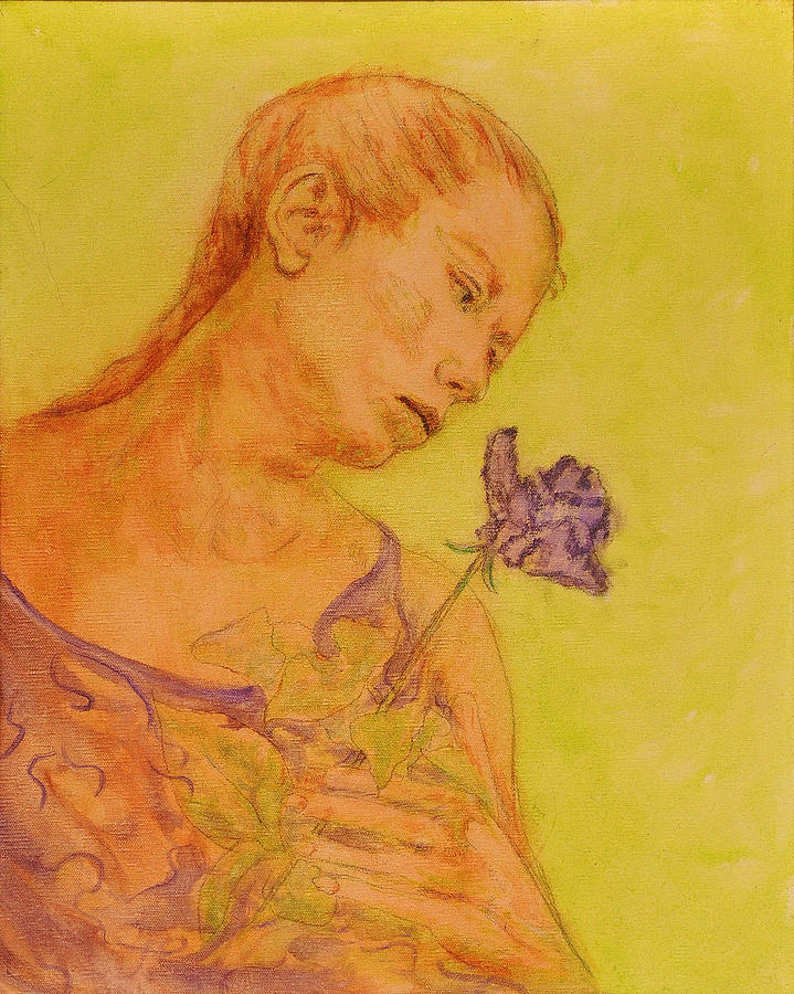 Key Lime Violet Painting by Jean Daniel - Fine Art America