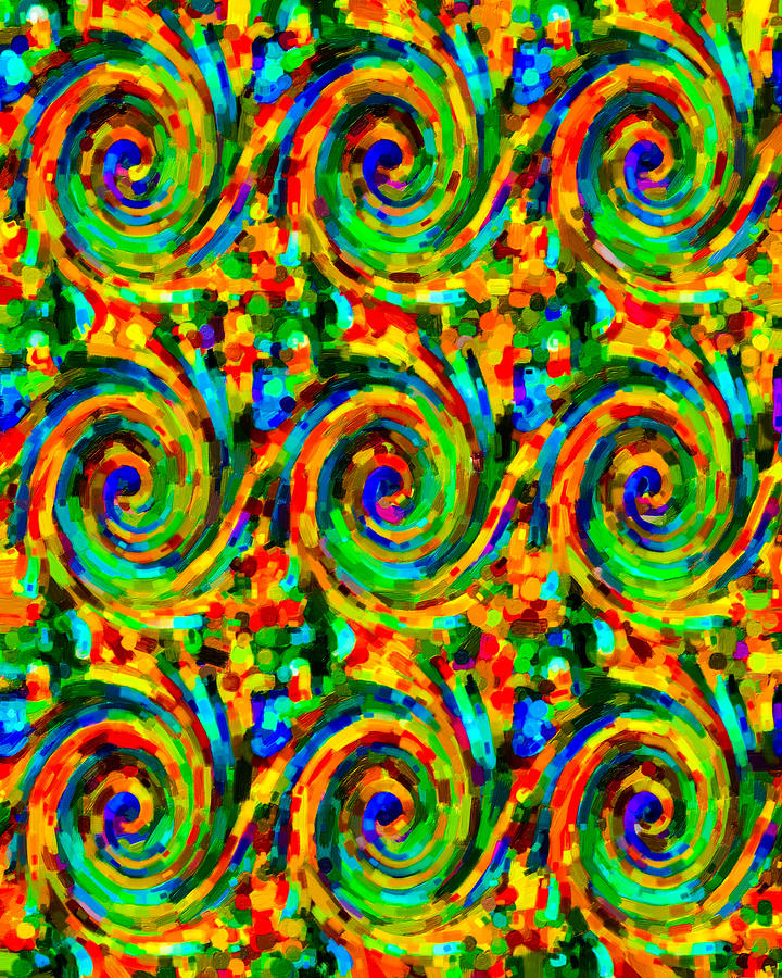 Vortex Abstract Background 10 Painting by Jeelan Clark | Fine Art America