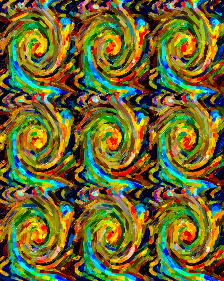 Vortex Abstract Background 12 Painting by Jeelan Clark - Fine Art America