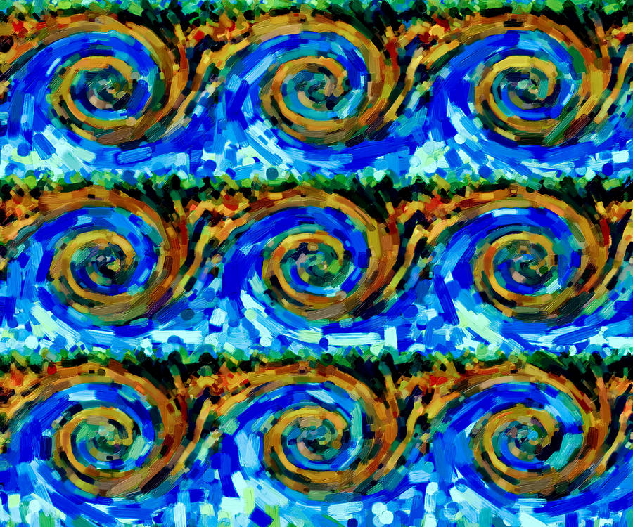 Vortex Abstract Background 14 Painting by Jeelan Clark - Fine Art America