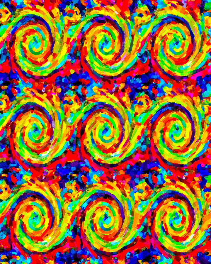 Vortex Abstract Background 9 Painting by Jeelan Clark - Fine Art America