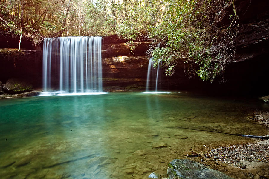 Water Fall in the forest Photograph by Benjamin King - Fine Art America