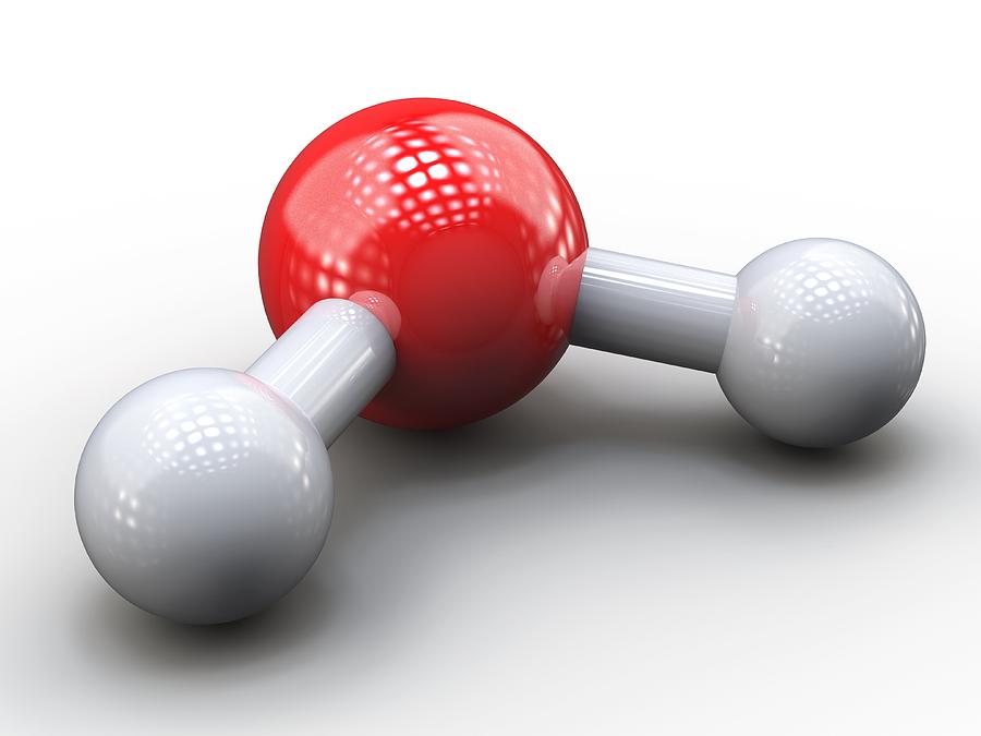 Water molecule, artwork Photograph by Science Photo Library - Fine Art ...