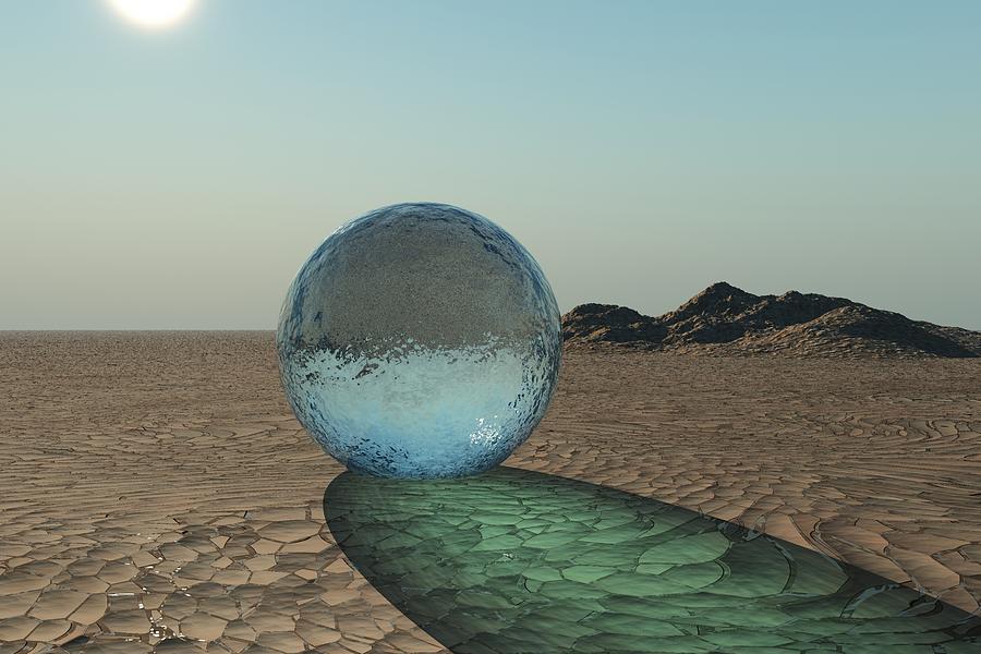 Water Sphere Digital Art by Christopher Smith - Fine Art America