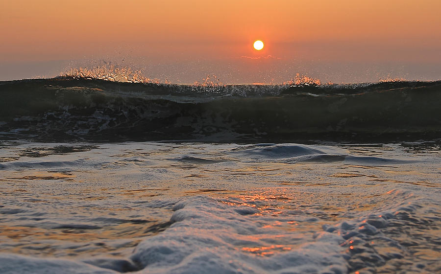 Wave on Fire Photograph by Sandbridge Sunrise - Fine Art America