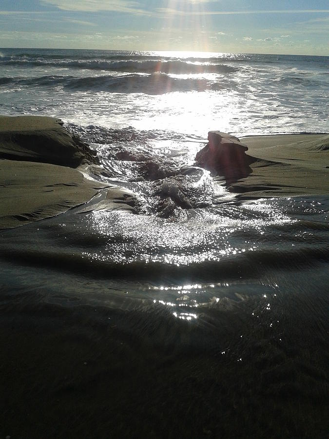 Waves Breaking Sand Photograph by Robin Grayson - Pixels
