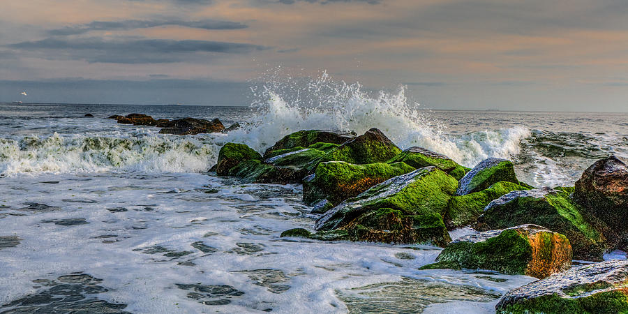 Waves on the Jetty Photograph by Dave Hahn - Fine Art America
