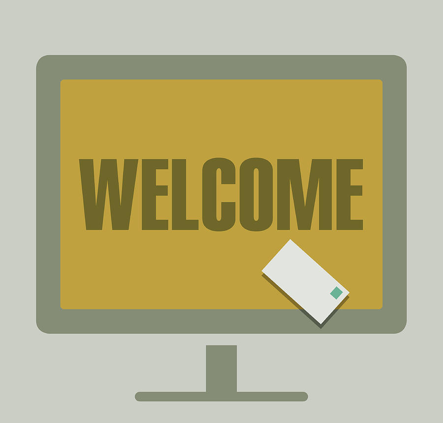 Welcome And Email Letter On Computer Photograph by Ikon Images - Pixels