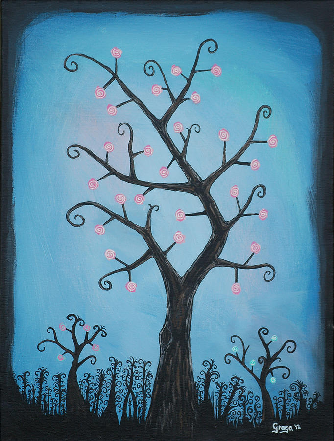 Whimsical Trees Painting by Mike Grega - Pixels