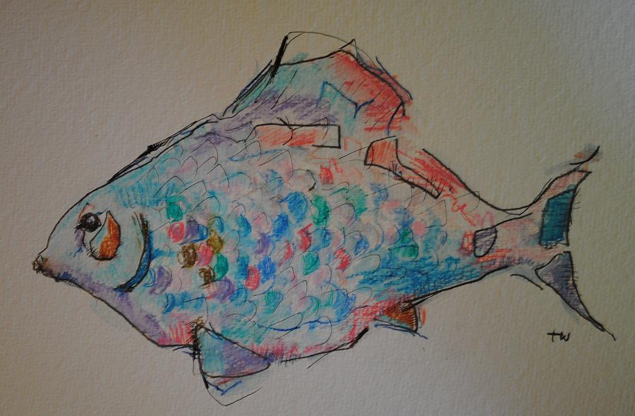 Whimsy Fish Painting by Tom Wright - Fine Art America