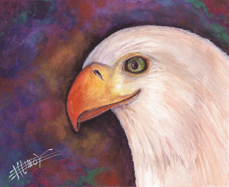 White Eagle profile Painting by Bojan Eftimov | Fine Art America