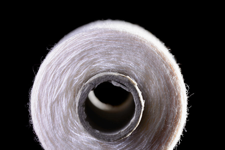 White Thread Roll Photograph by Alain De Maximy - Pixels