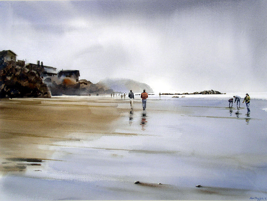 Wide open beach Painting by Ken Duffin