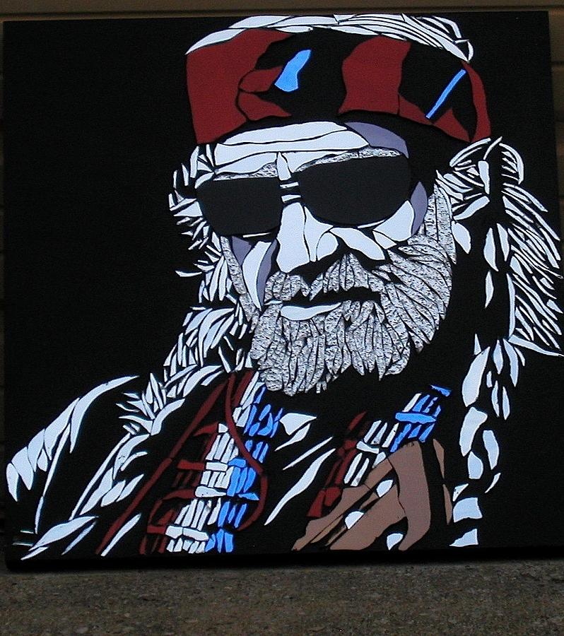 Willie Wears Shades Mixed Media by Tom Runkle | Fine Art America