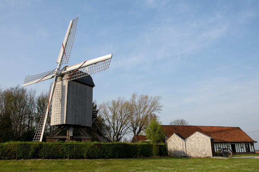 Windmill And Farm Building Photograph by Pascal Goetgheluck/science ...